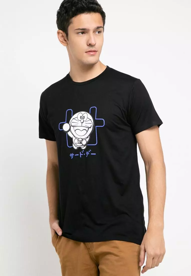 Jual Third Day MTG24 doraemon outline logo hitam kaos pria Original ...
