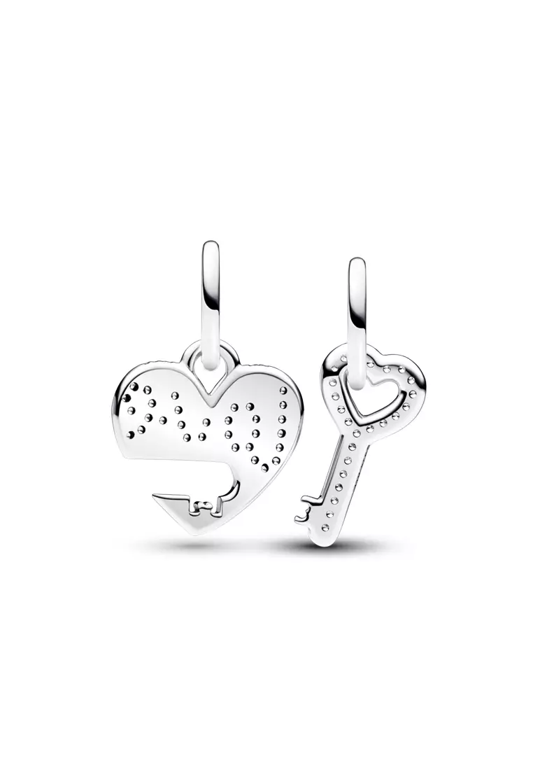 Buy PANDORA Pandora Splittable Heart & Key Dangle Charm Online | ZALORA ...