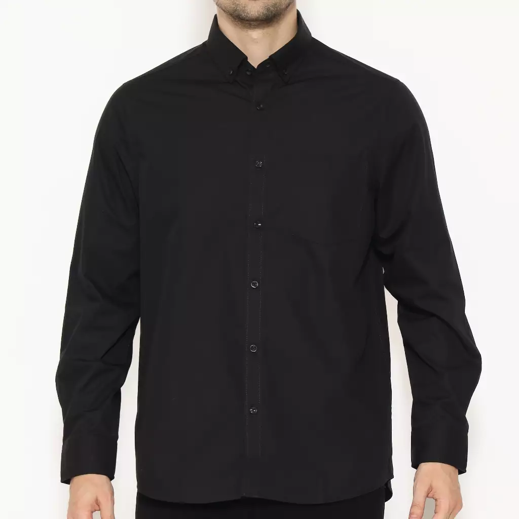 Jual Lawell Lawell Kemeja Pria Lengan Panjang – DESMOND-MLRF | Hitam ...