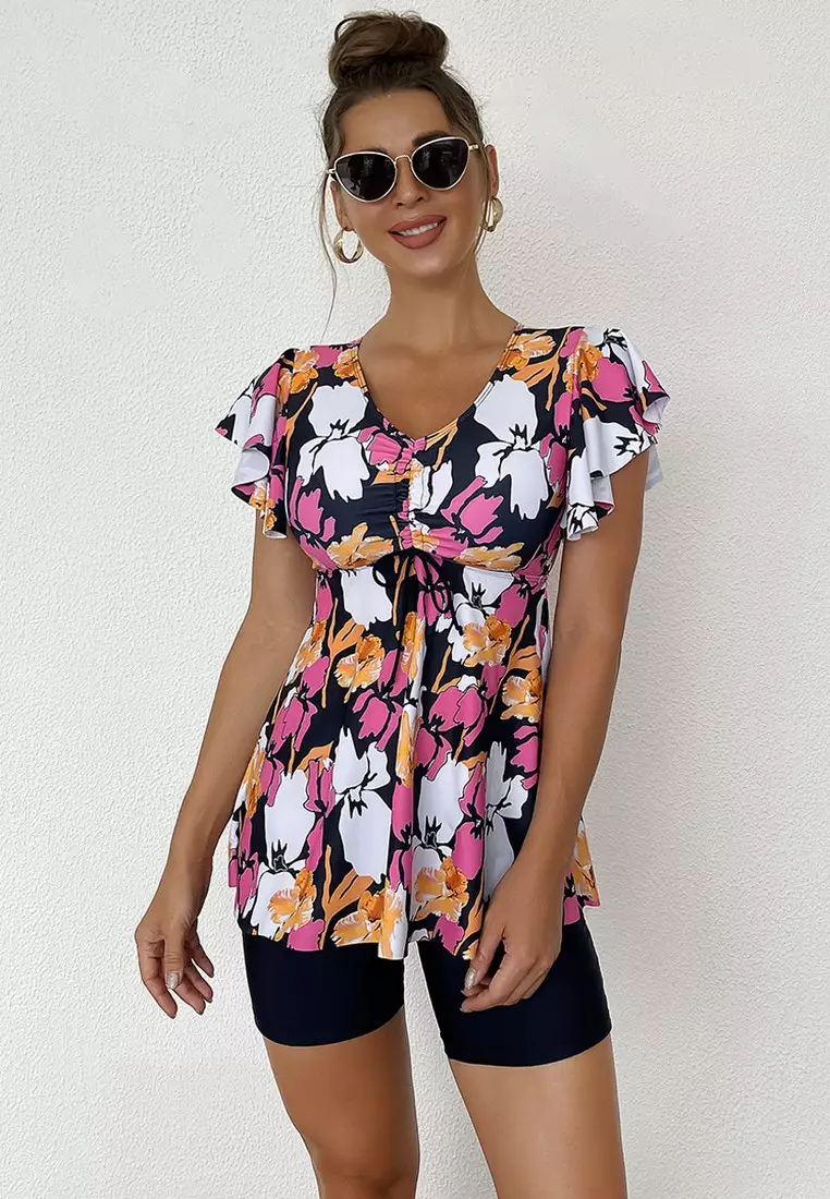 LYCKA LYX2459 European Lady Two Pieces Set Swimwear Red 2025 | Buy ...