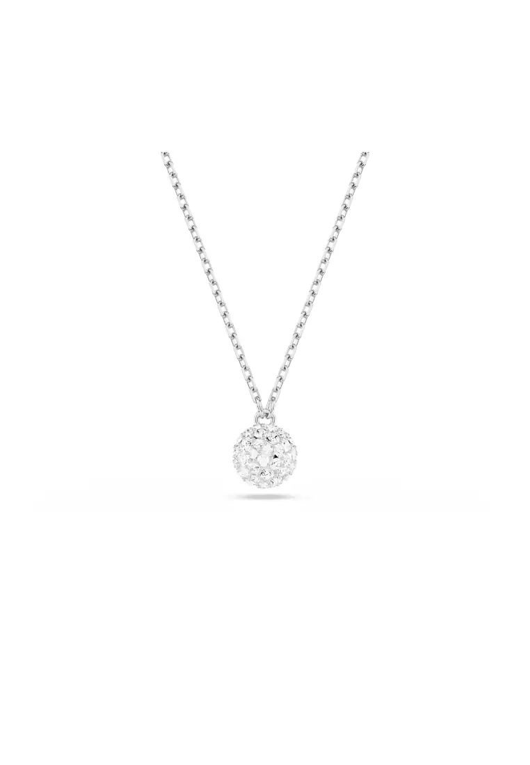 Buy Swarovski Dextera pendant, Round cut, Sphere, White, Rhodium plated ...