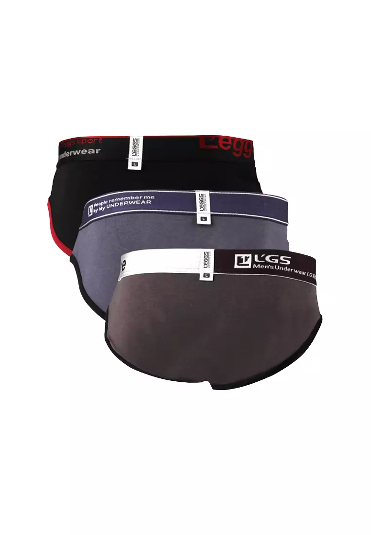 Jual LGS LGS - Underwear - Brown/Gray/Black - 3 Pcs - LEMN.002.899.3.7C ...