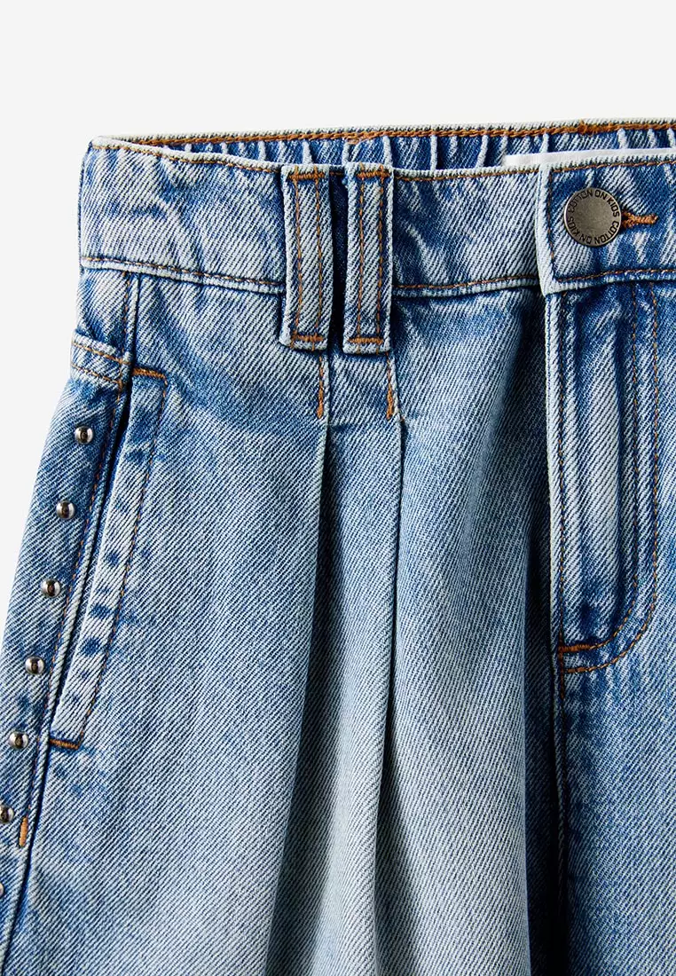 Buy Cotton On Kids Sarai Pleat Front Denim Short Online | ZALORA Malaysia