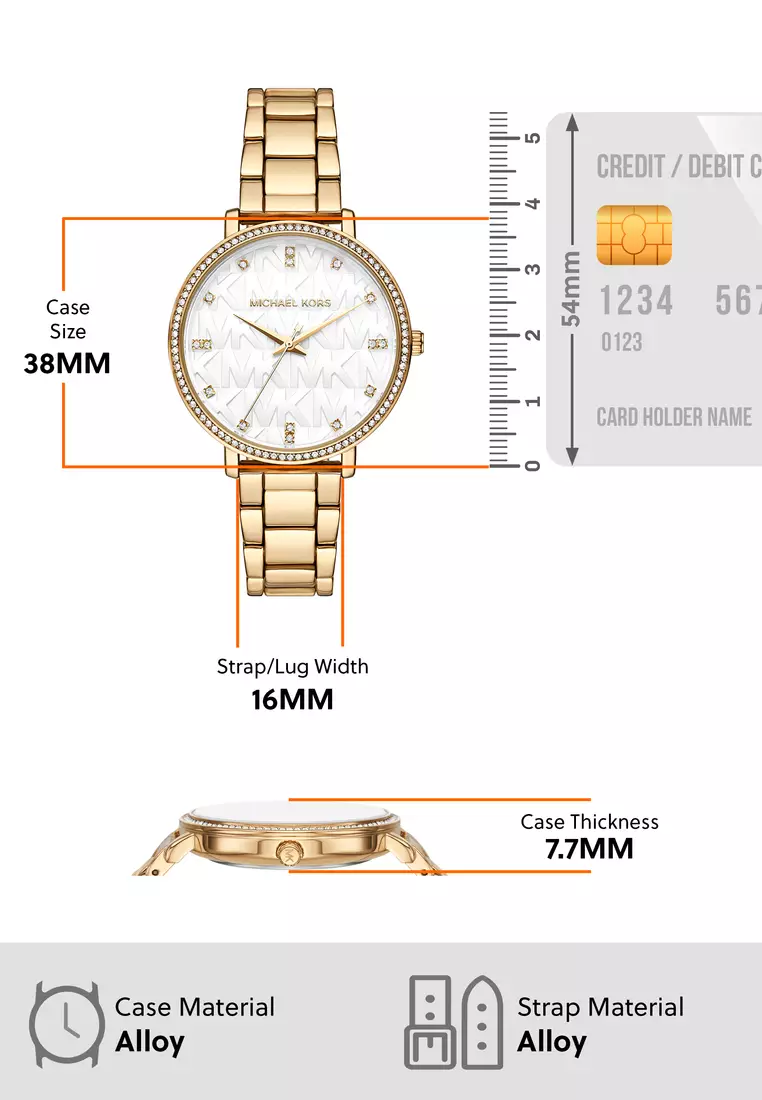 Buy Michael Kors Michael Kors Female's Pyper gold Alloy Watch MK4666 ...