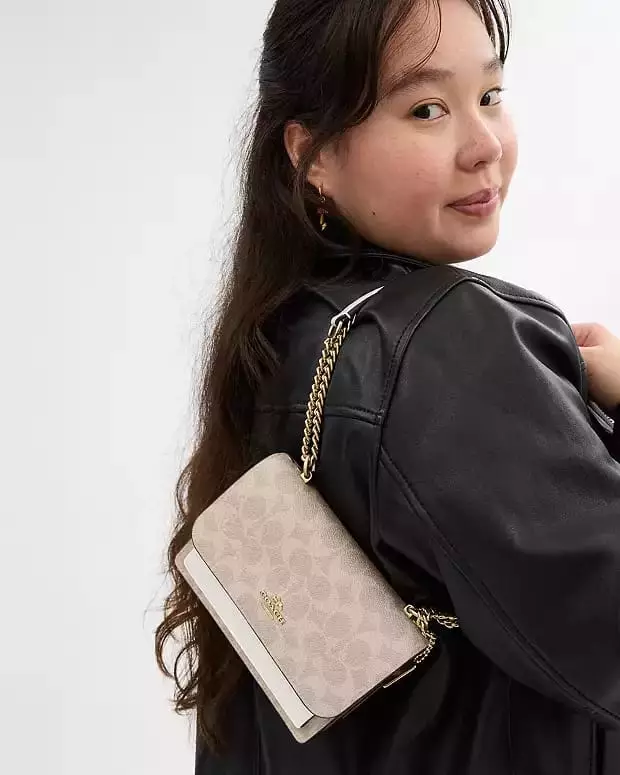 Jual Coach Mini Klare Crossbody Bag In Signature Canvas Gold/Sand/Chalk ...