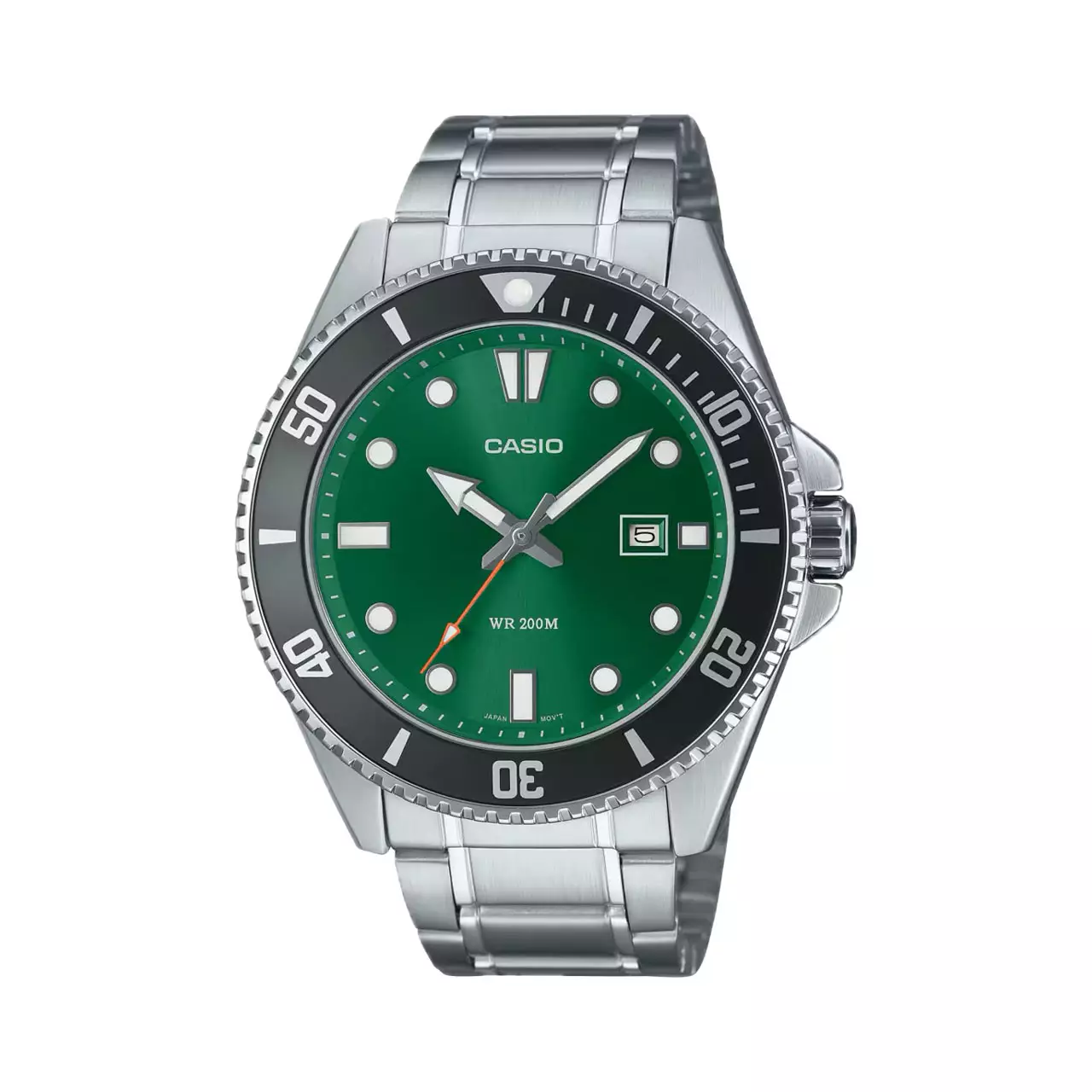 Jual Casio Casio Jam Tangan Pria - Silver Black Green - Stainless Steel ...