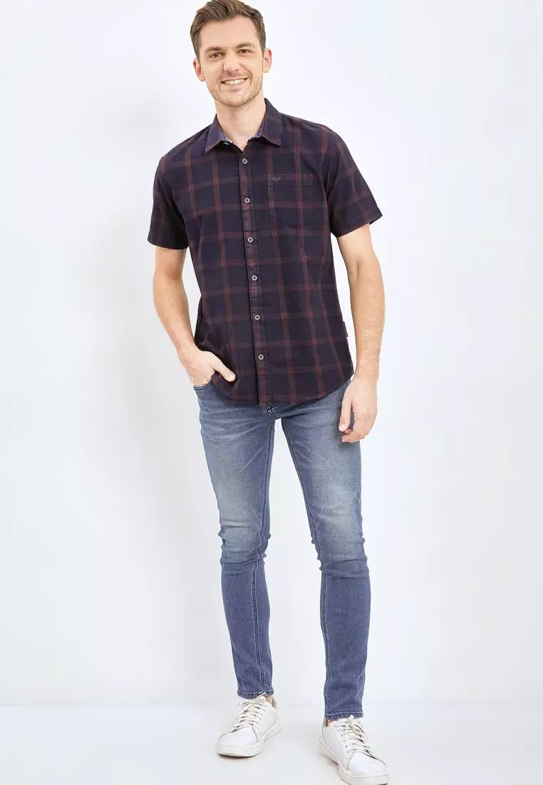 Jual Emba Classic Emba Classic Kingo Red Printed Shirt Lengan Pendek ...