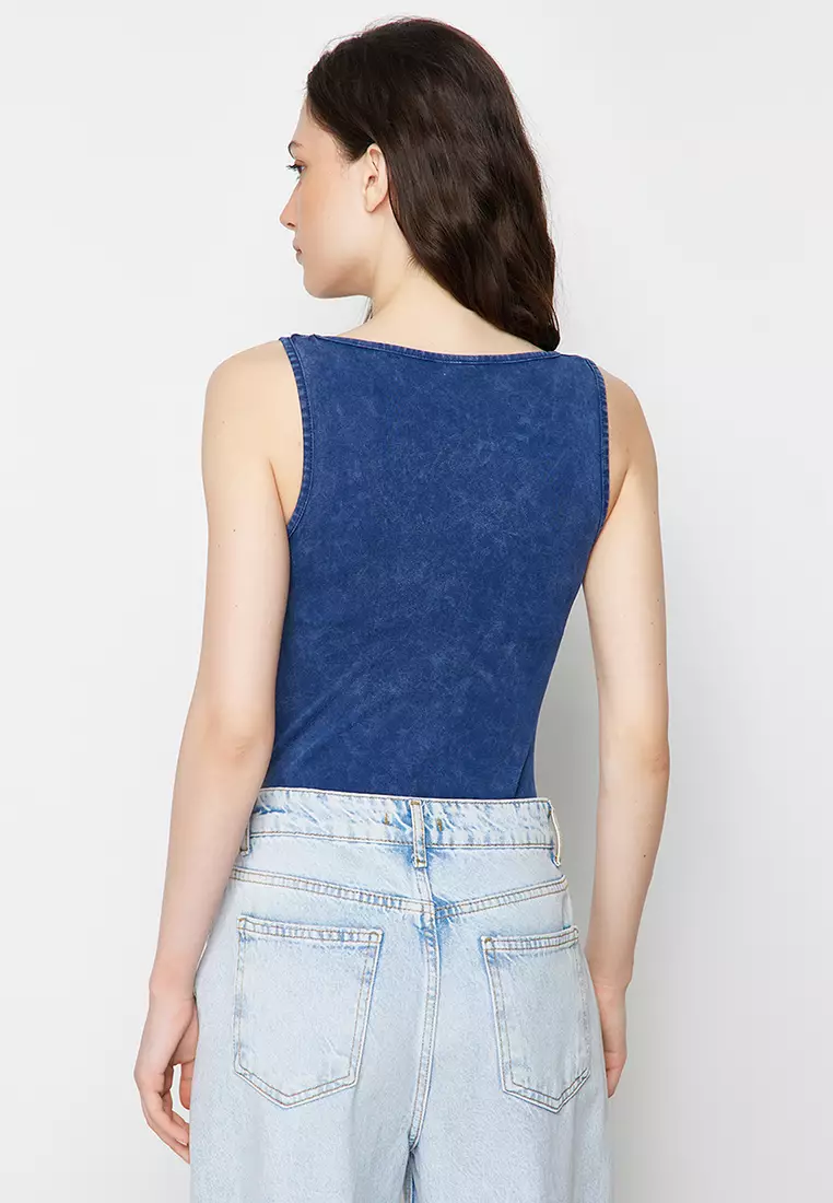 Buy Trendyol Faded Scoop Neck Bodysuit Online Zalora Malaysia