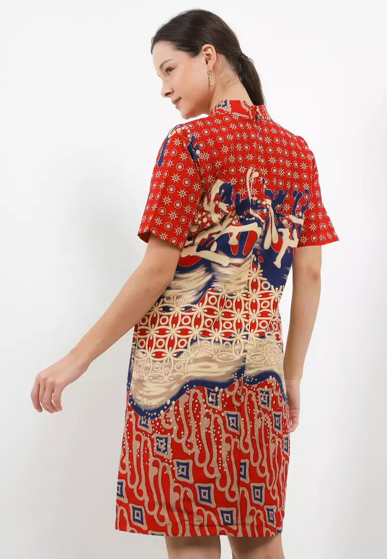 Jual Krisna Batik Adhisti Dress Batik Katun Original 2025 | ZALORA Indonesia