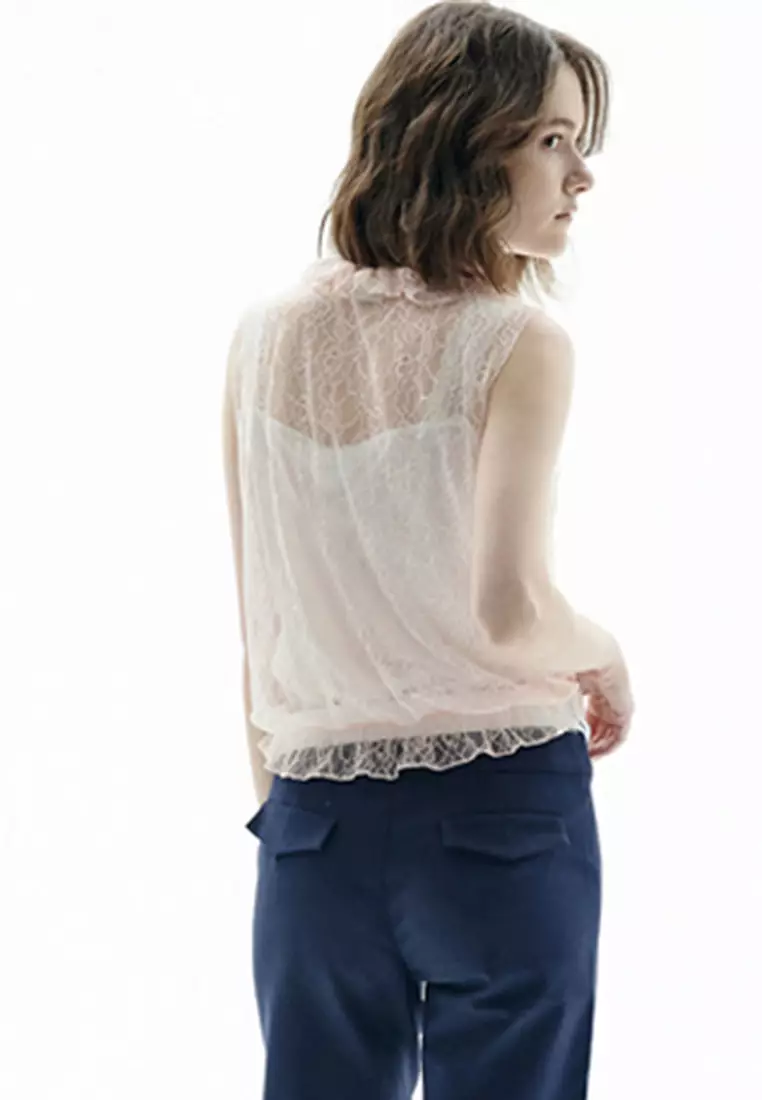 Buy iROO Sleeveless Lace Top 2026 Online | ZALORA Philippines