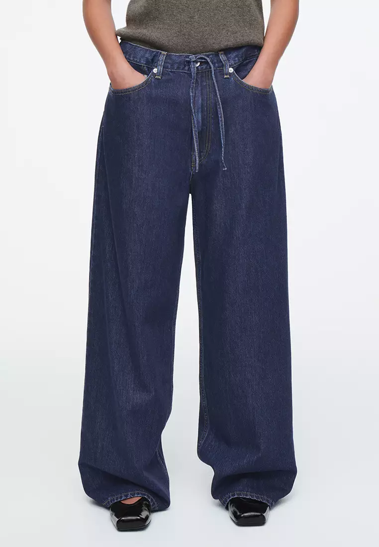 Buy COS Wide-Leg Drawstring Denim Trousers 2025 Online | ZALORA Philippines