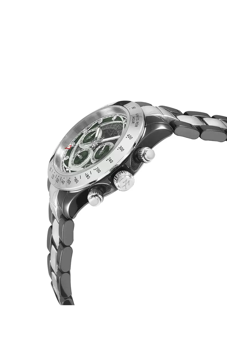 Buy ToyWatch Heavy Metal Chronograph Two-Tone Silver Black Unisex Watch ...