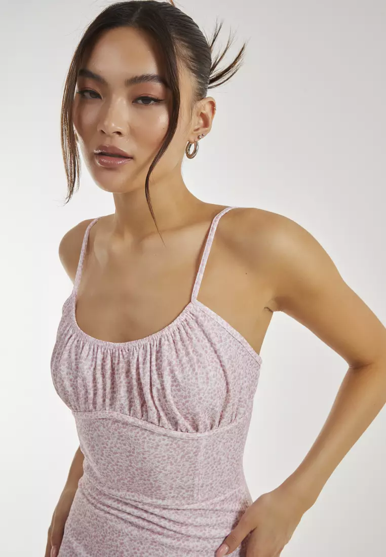 Buy Pink Vanilla Pink Vanilla Pink Ditsy Floral Corset Mini Dress ...