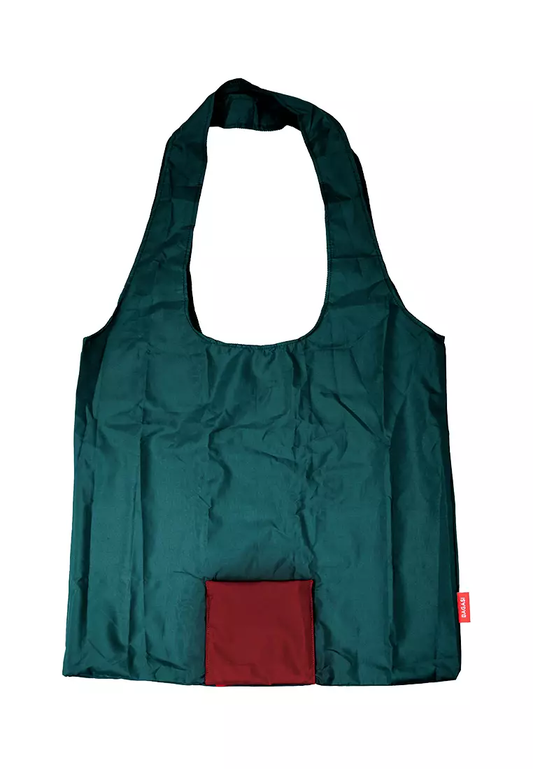 Jual Bagasi Bagasi Lipa Foldable Tote Bag - Petrol/Red Original 2026 ...