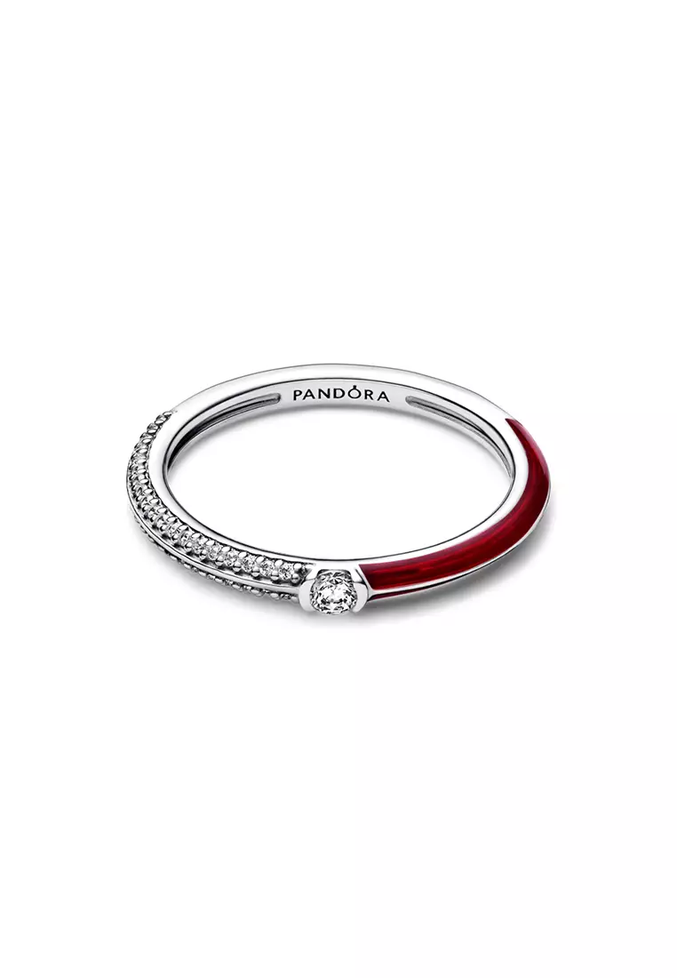 Buy PANDORA Pandora ME Pavé & Red Dual Ring Online | ZALORA Malaysia