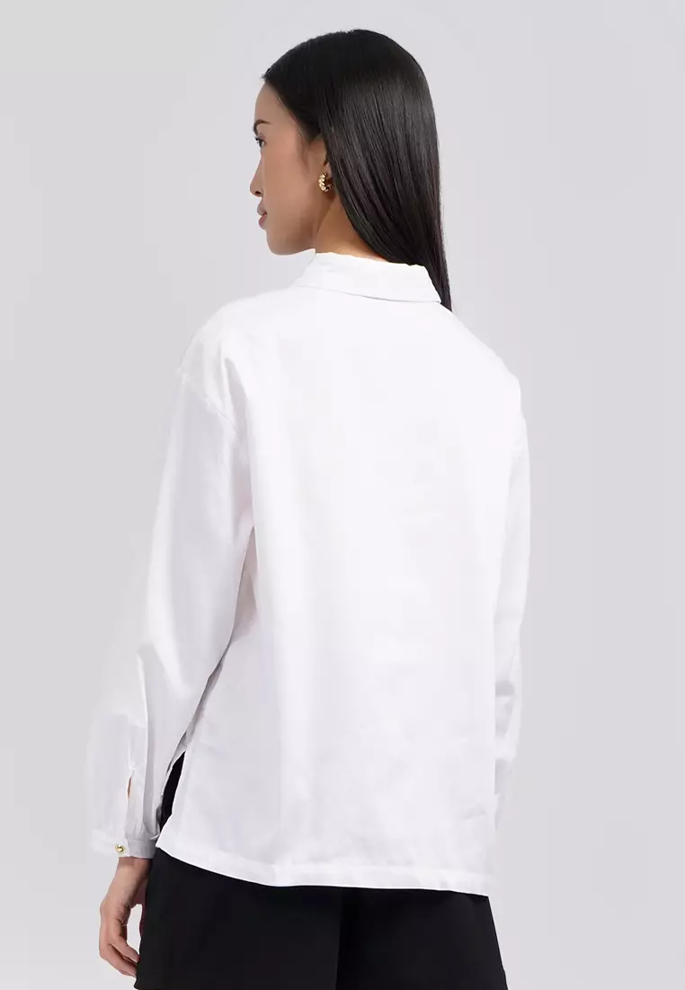 Jual Executive Puff Sleeves Collared Blouse Original 2025 | ZALORA Indonesia