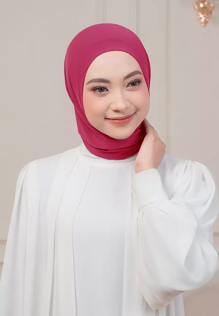 Jual Cantik Kerudung HIJAB INSTAN QIARA - FUSCHIA Original 2025 | ZALORA Indonesia