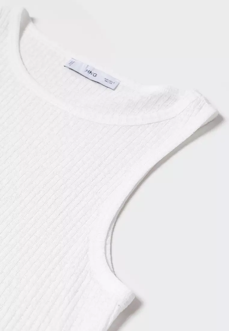 Buy Mango Ribbed Strap Top 2025 Online | ZALORA Philippines