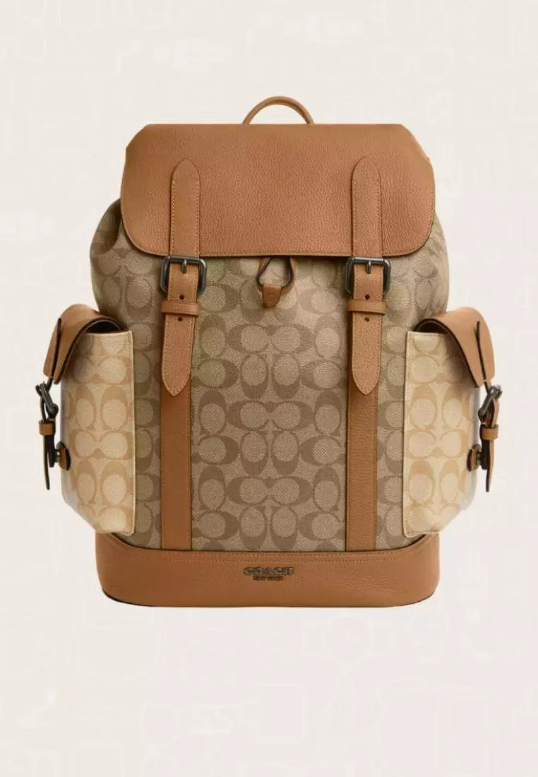 Jual Coach Coach Hudson Backpack In Colorblock Signature Canvas Light ...