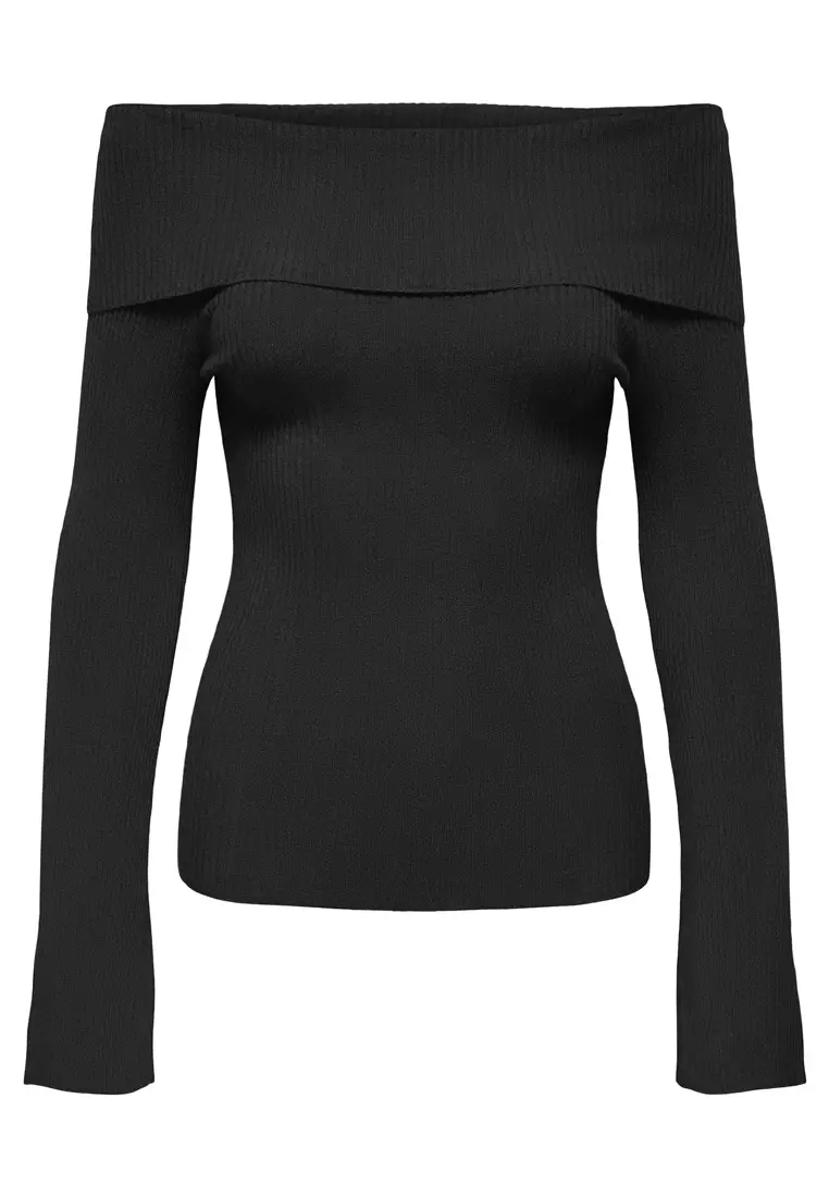 Jual ONLY Jayden Long Sleeves Off Shoulder Knit Top Original 2024 ...