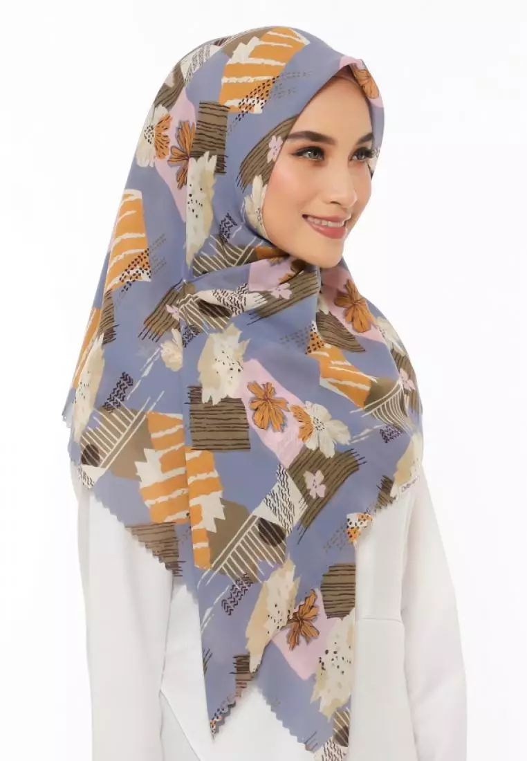 Jual First Hijab Haura Square Hijab In Blue Grey Original 2024 | ZALORA ...