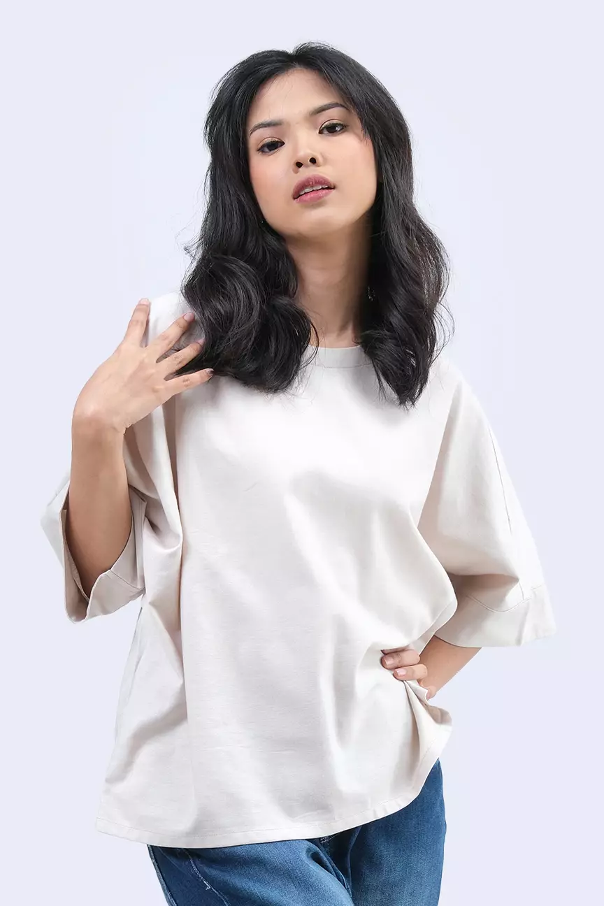 Jual Bodytalk Blouse Wanita Rhiannon Cream Original 2025 | ZALORA Indonesia