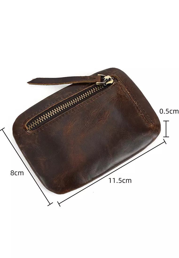 Lara Men's Retro Leather Zipper Coin Purse 2025 | Buy Lara Online ...