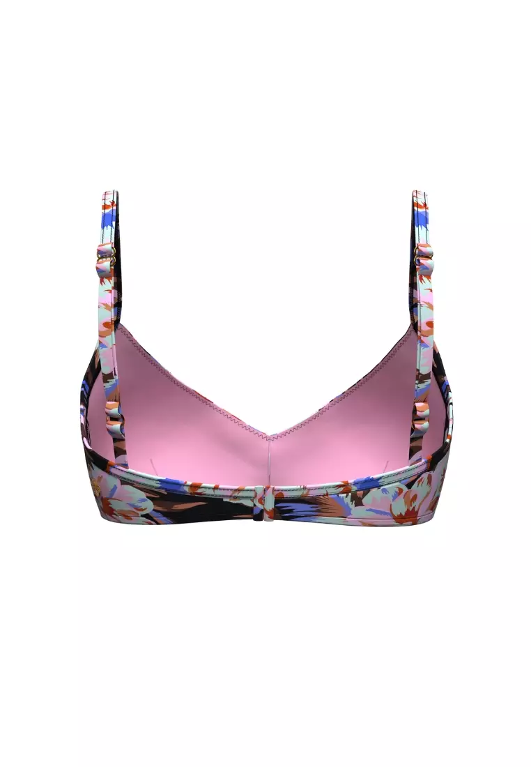 Buy Sunseeker Joyful Florals Black Smocking Bikini Top 2025 Online | ZALORA