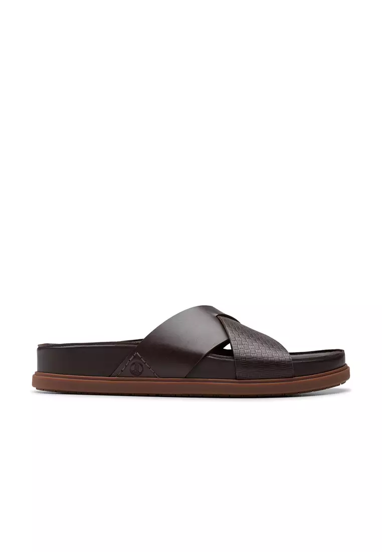 Buy CLARKS Mens Torford Cross Sandals - Brown Leather 2026 Online | ZALORA