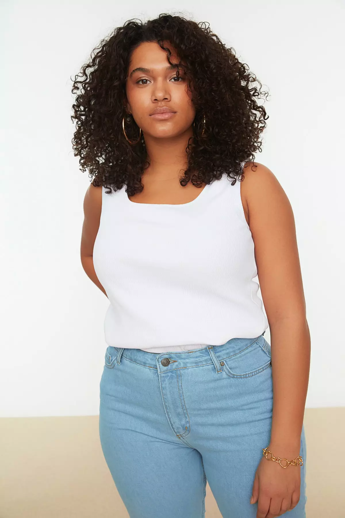 Buy Trendyol Plus Size Square Neck Tank Top Online | ZALORA Malaysia