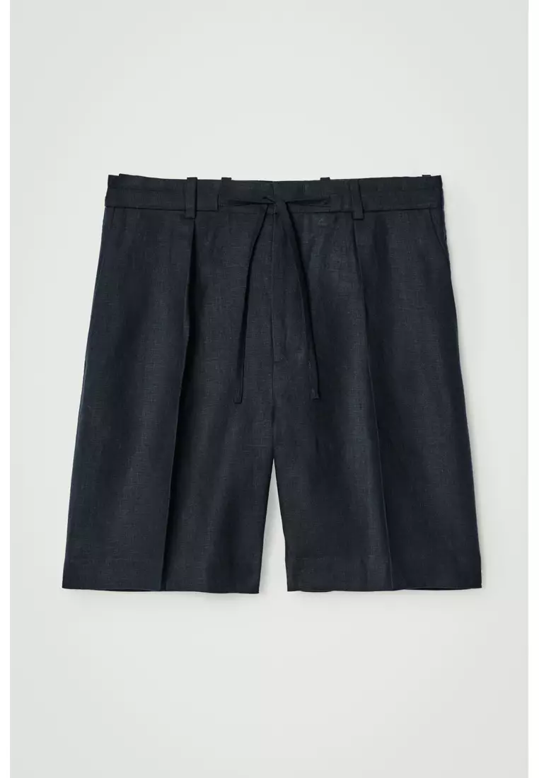 Buy COS TAILORED DRAWSTRING LINEN SHORTS Online | ZALORA Malaysia