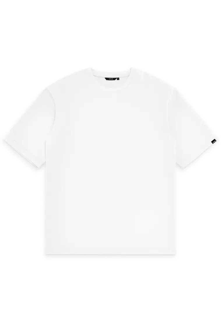 Buy DRUM DRUM Select Basic Oversized Tee- White Online | ZALORA Malaysia