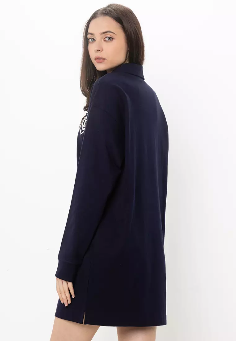 Buy Calvin Klein Rugby Jersey Patch Polo Mini Dress - Calvin Klein ...