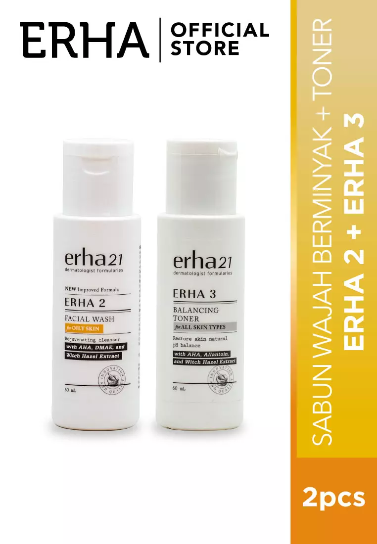 Jual ERHA Erha Value Pack Erha 2 & Erha 3 - Sabun & Toner Wajah Kulit ...