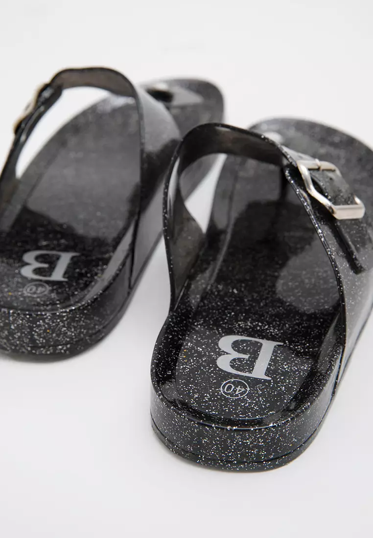 Jual Berrybenka Label Sofia Melba Jelly Sandal Black Original 2024 ...