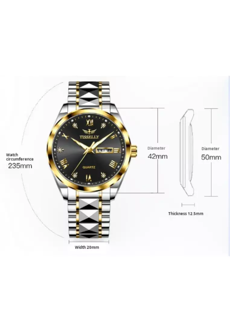 Buy Lara Luxury Waterproof Luminous Men's Quartz Watch Online | ZALORA ...