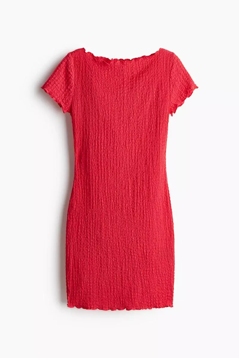 Buy H&M Overlock-detail crinkled dress 2025 Online | ZALORA