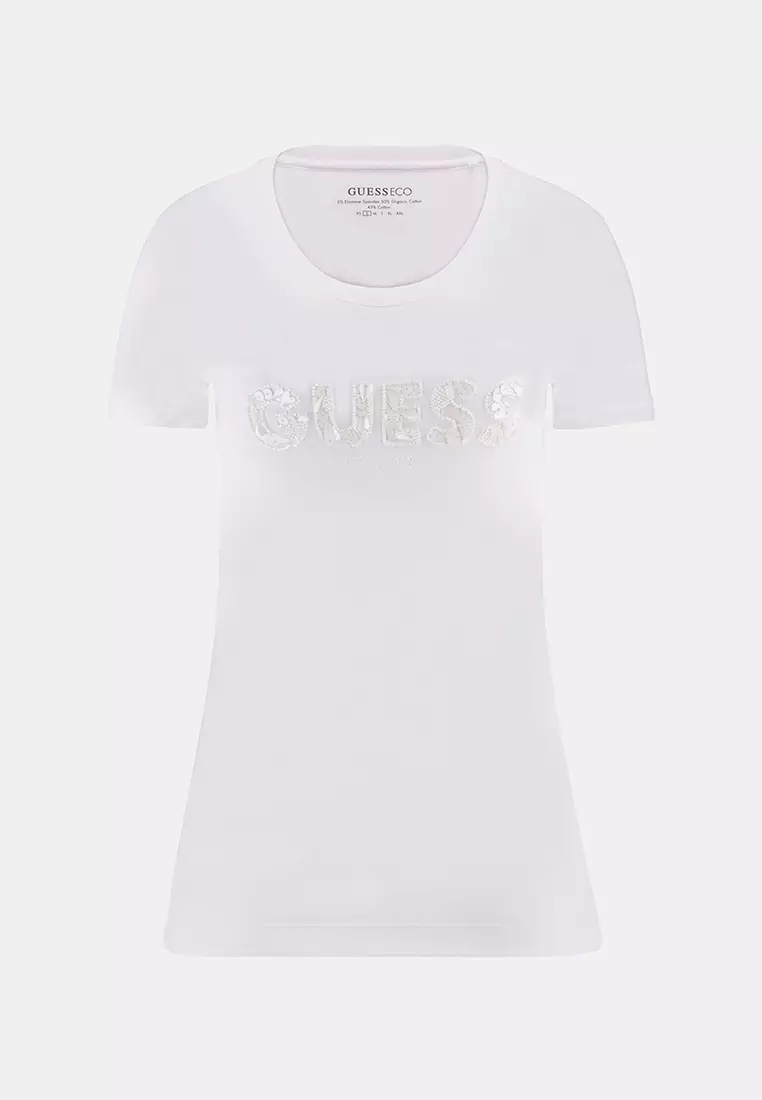 Buy GUESS Eco Crewneck Sequin Tee 2026 Online | ZALORA Philippines
