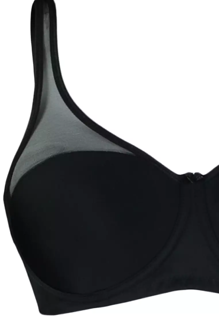 Buy Trendyol Plus Size Mesh Detailed Covered Contouring Bra Online ...