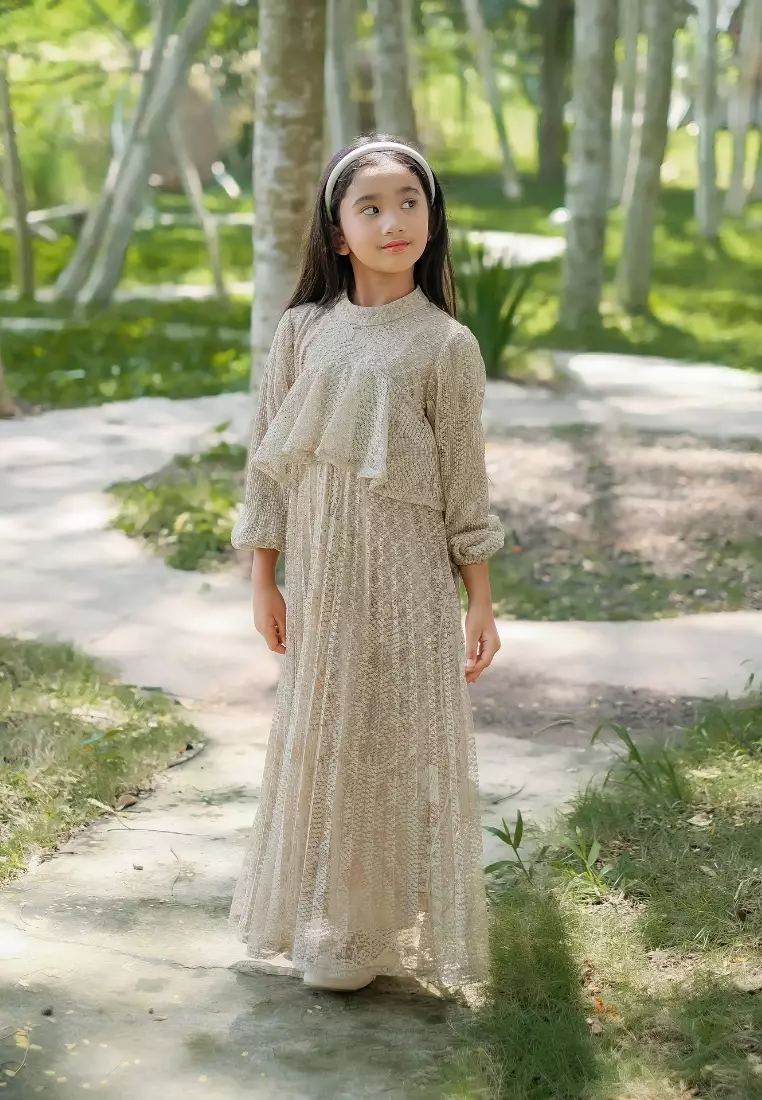 Jual LISH Mileva Dress - Stone Kids Original 2025 | ZALORA Indonesia