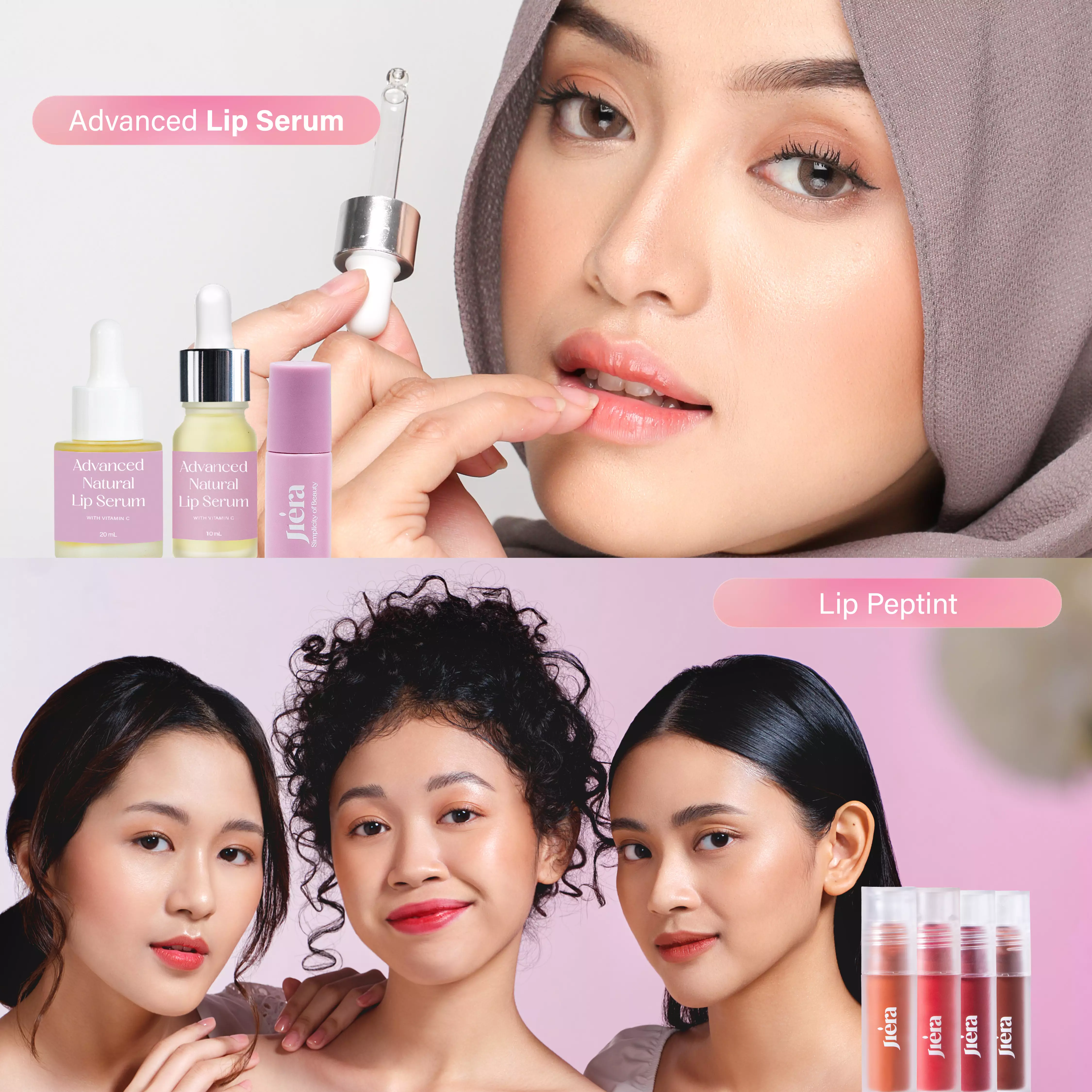 Jual Jiera [Bundling] JIERA Lip Peptint 3,5ml |)Shade 0.2 Lily Pink ...