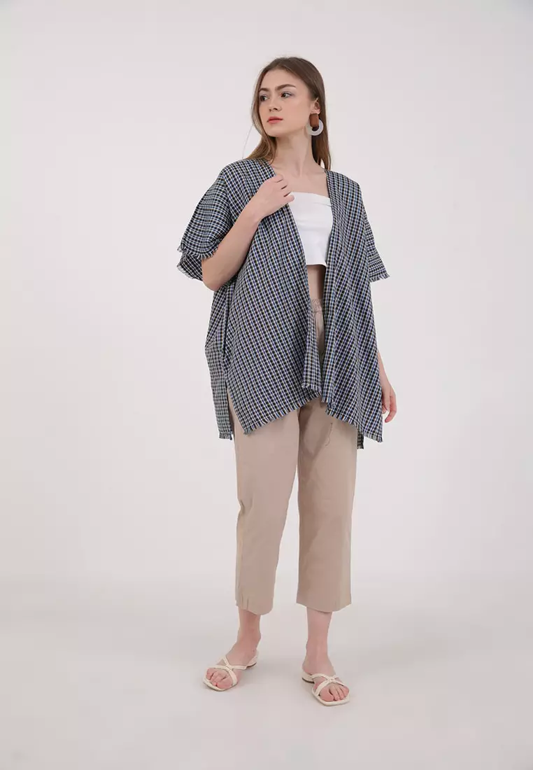 Jual Berrybenka Label Lorra Marie Tweed Mules Blue Original 2024 ...