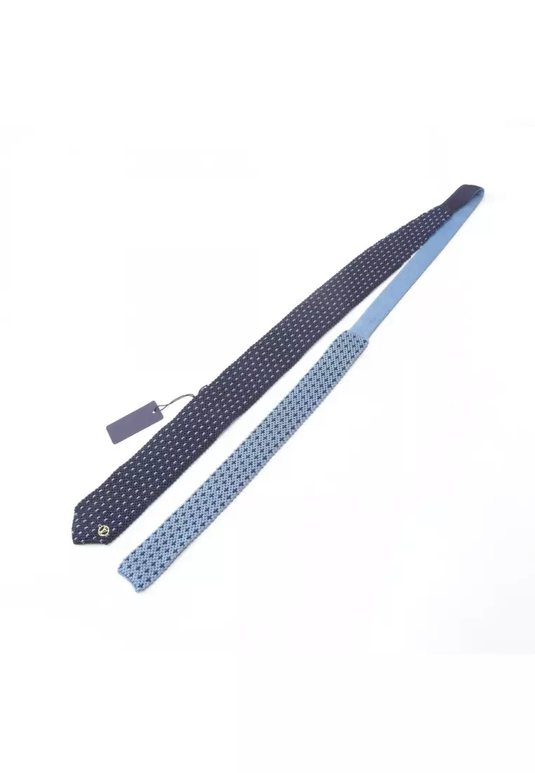 Buy Louis Vuitton Pre-Loved Louis Vuitton knit tie silk Navy blue 2026 ...