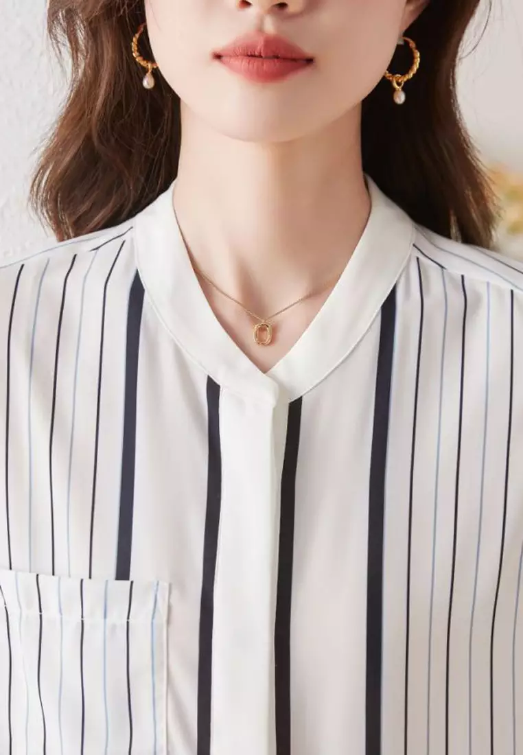 Buy Halo Stripe Pattern Blouses Online | ZALORA Malaysia