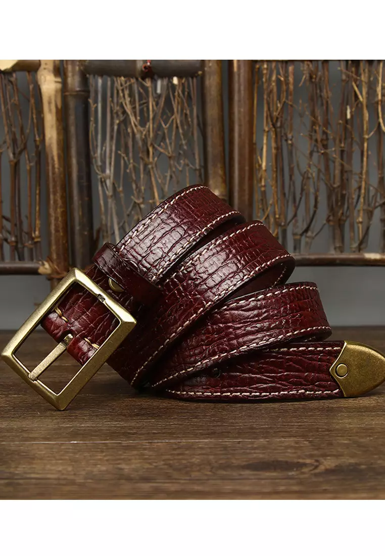 Buy Twenty Eight Shoes Thick Reversible Grain Leather Belt CP277 2023 ...