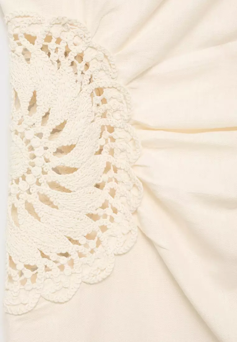 Buy Mango Openwork Floral Midi-Dress 2025 Online | ZALORA