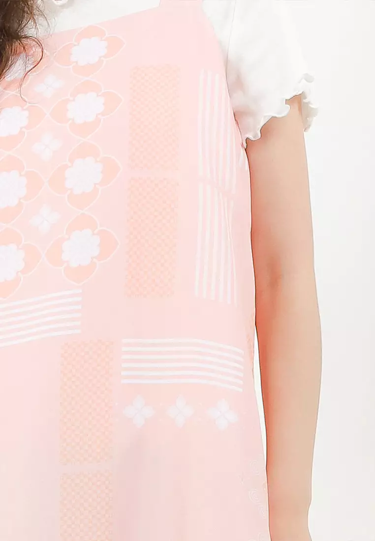 Jual Rianty Batik Overall Batik Wanita Gladiola Peach - Midi Batik ...