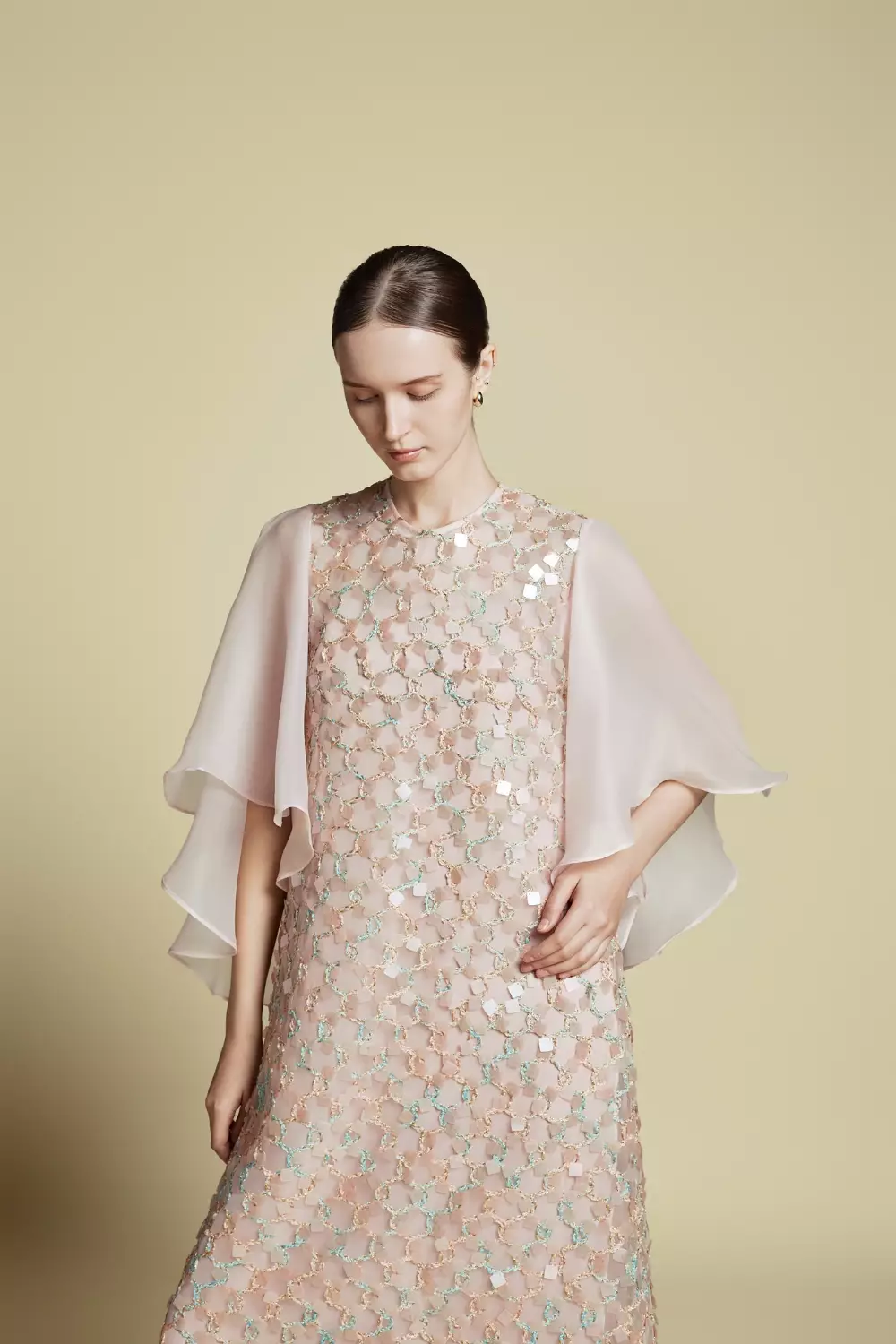 Jual Demure & Co DEMURE&CO - Ethereal Embroidered Tulle kaftan Dress ...