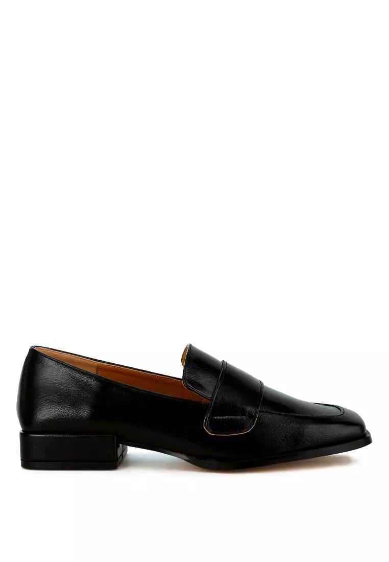 Buy Rag & CO. Metallic Penny Loafers in Black Online | ZALORA Malaysia