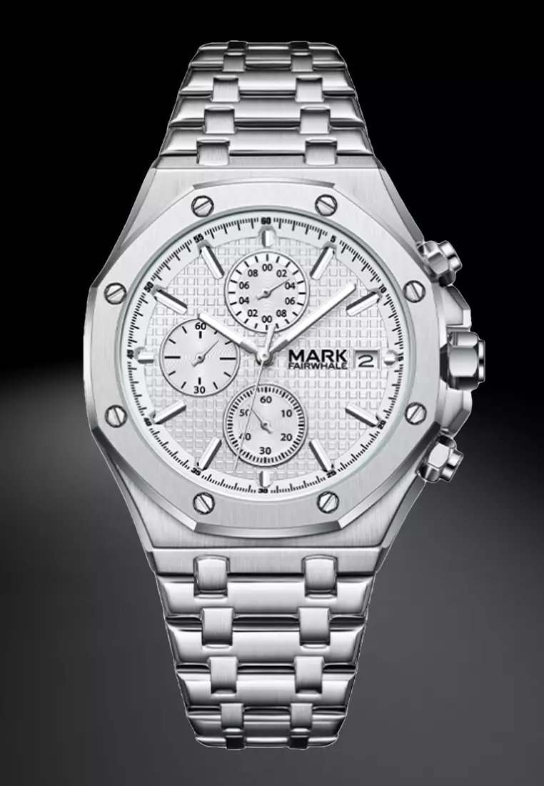 Buy Mark Fairwhale Unisex Chronograph Quartz Watch, 43mm, Metal ...